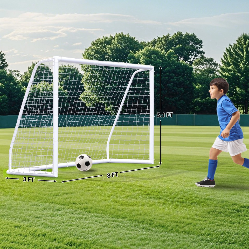 Full Size Soccer Goal Made From Premium Weather Resistant Materials 8FT ...