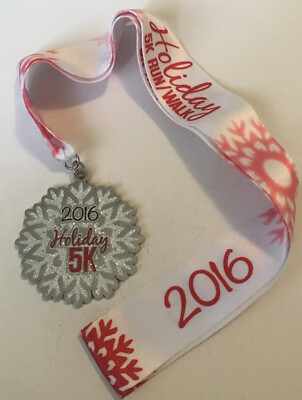 2016 HOLIDAY 5K Run Walk Running Marathon Medal Snowflake | eBay