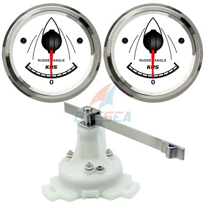 KUS Boat Rudder Position Indicator Gauge Dual Station Rudder Sensor 0 ...