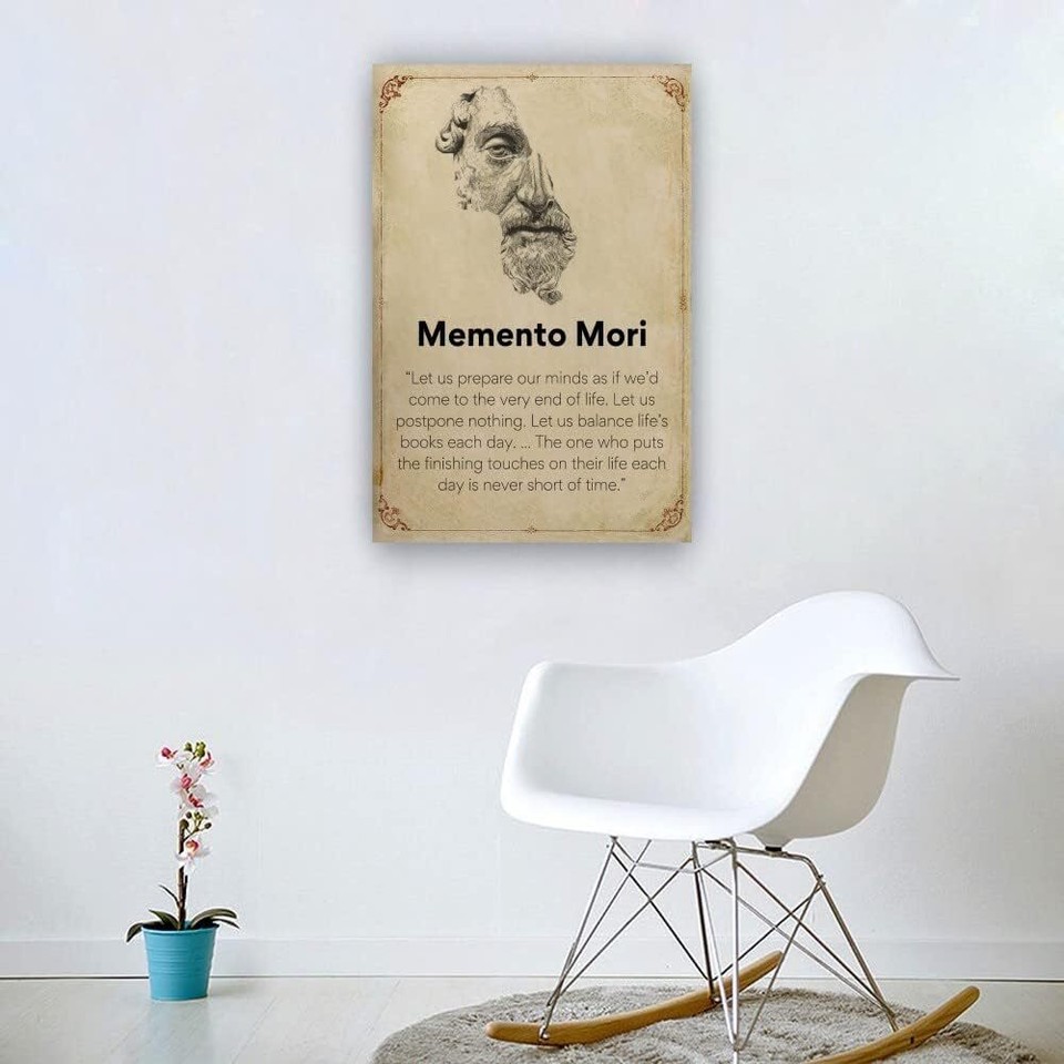 Memento Mori Wall Art Vintage Quote Posters and Prints Wall Artwork ...