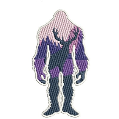Bigfoot Patch Embroidered Iron-On Applique Sasquatch Legend Myth ...