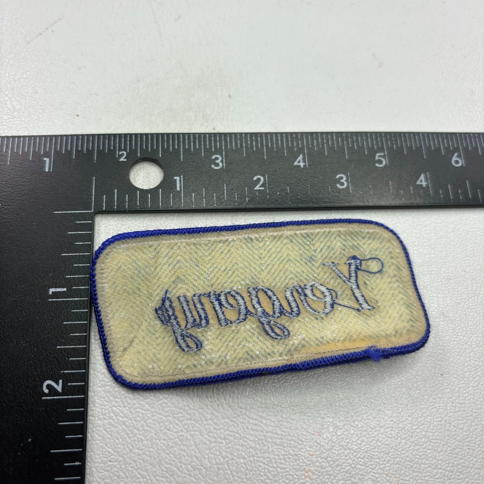USED Retro Blue Letter YERGENY Name Patch (Uniform Work Shirt Patch ...