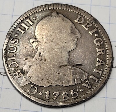 1785 2 Reales Spanish Silver Coin. Carlolus III. o/m. | eBay