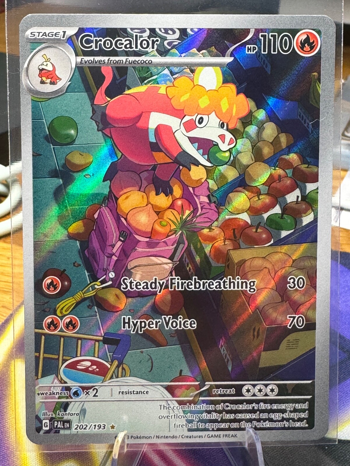 Pokémon TCG Crocalor Scarlet & Violet - Paldea Evolved 202/193 Holo ...