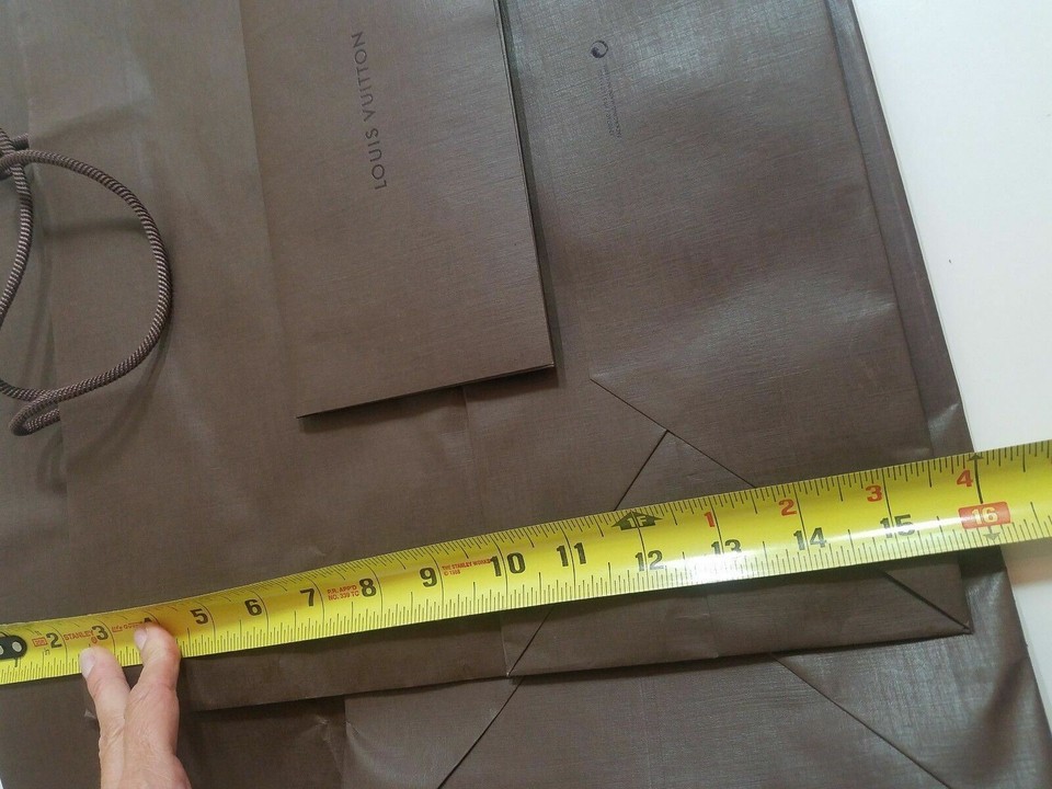 Louis Vuitton Gift Bag Paper Bag Shopping Bags Brown plus receipt ...