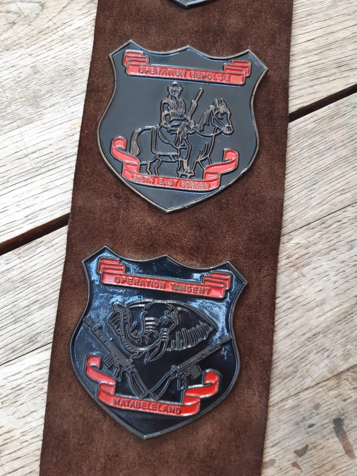 Rhodesian Army badges x 6 Plaques RLI Sealous Scouts Recce Bush War Ops ...