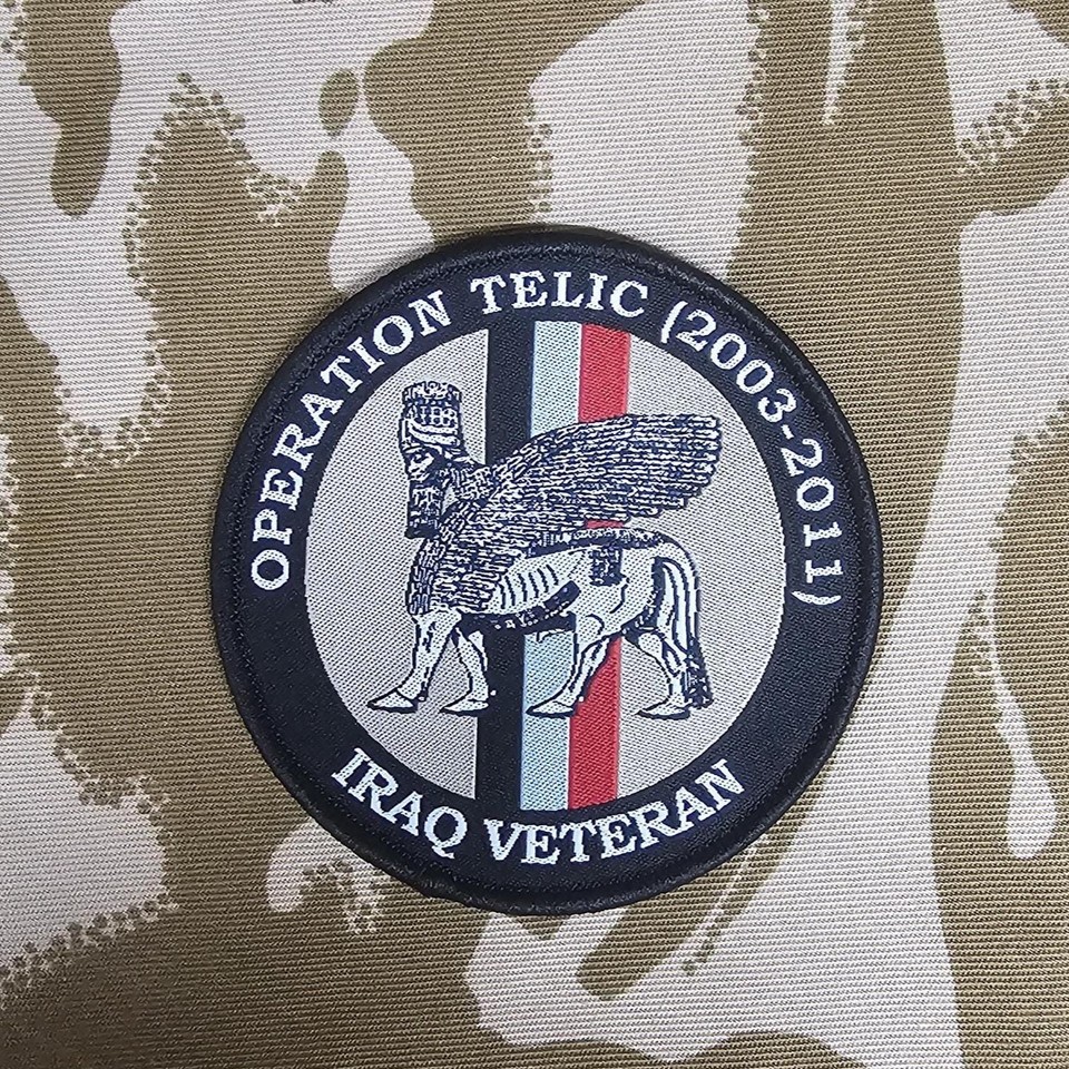 Military Army Navy RAF woven 80mm dia circle patch badge Op Herrick ...