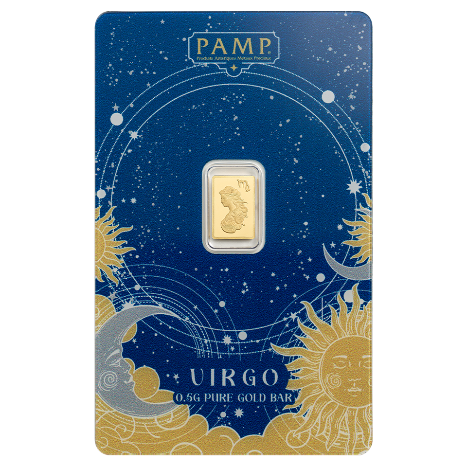 Pamp Suisse Zodiacs 0.5g Gold Bar in Assay Card -Virgo | eBay