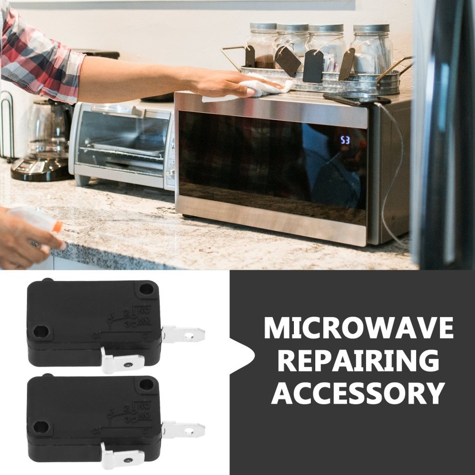 2 Pcs Normally Open Micro Switch Replacement Part Microwave Oven | eBay ...