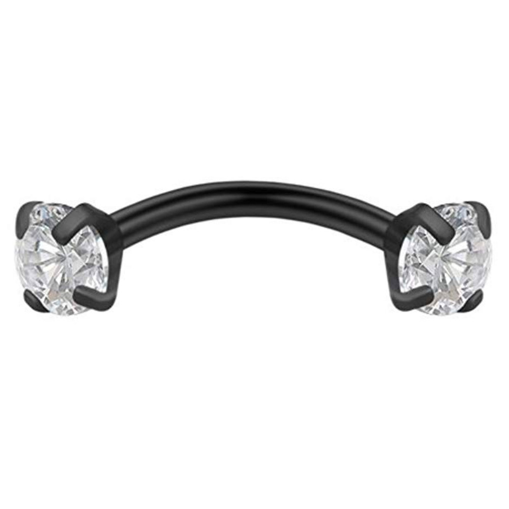 Crystal Ball Eyebrow Awl Bar Ring Ear Cartilage Septum Helix Tragus Lip ...