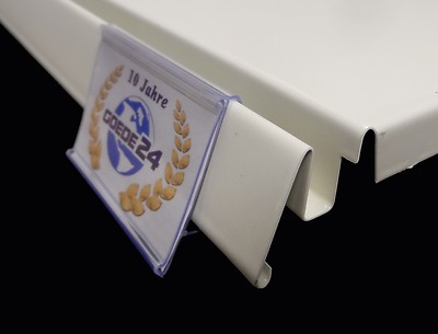 Preisschienen 6x4 cm neu transparent 20x Preisschild Regale Tegometall ...