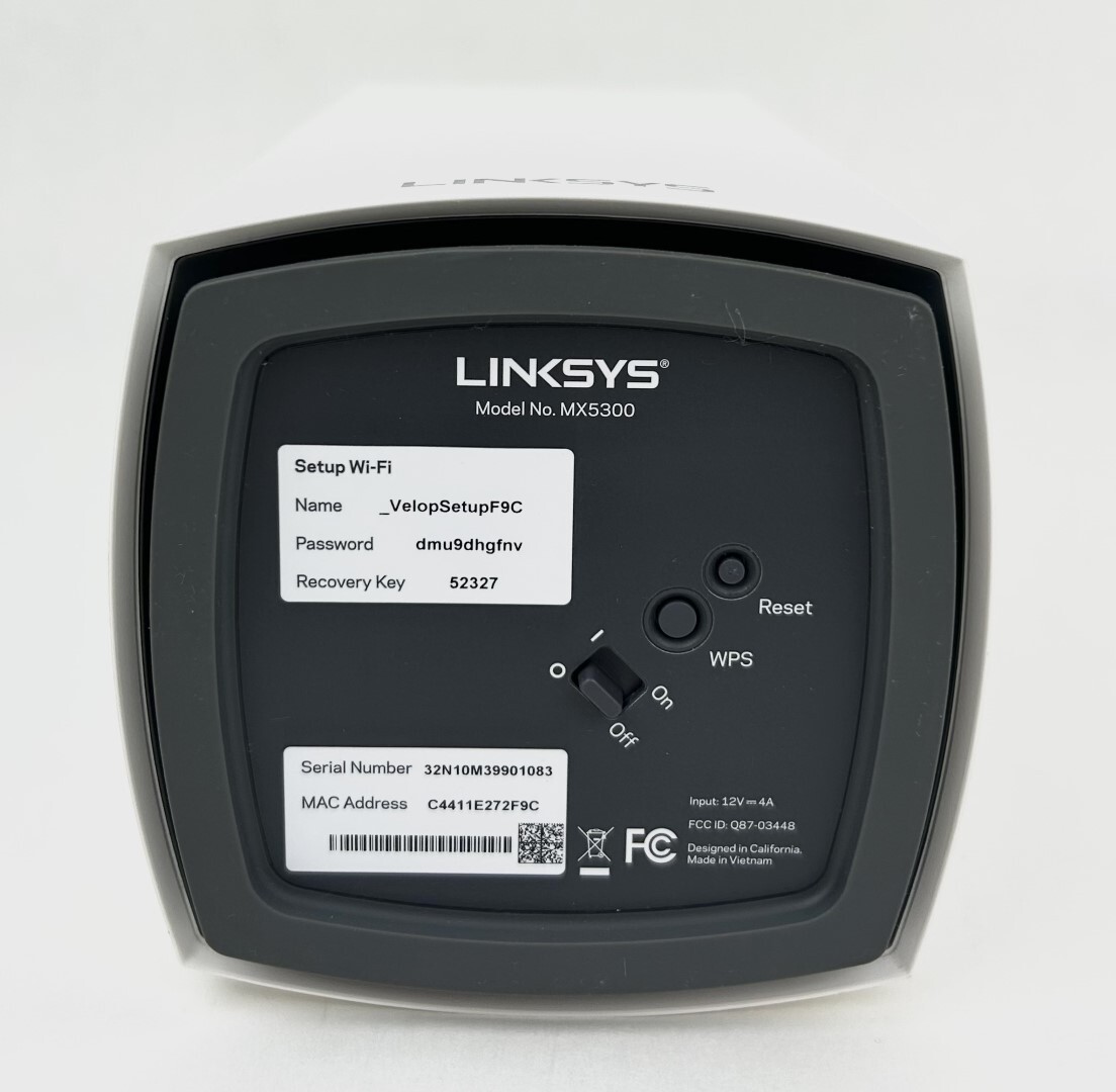 Linksys MX10 Velop AX5300 Mesh Wi-Fi 6 MX10600 - White - U | eBay
