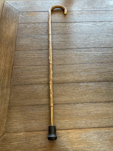 ESTATE HANDMADE ENGLISH WOODEN 33" CROOK NECK WALKING CANE STICK ...