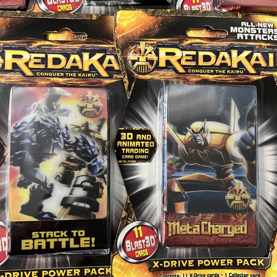 9 Redakai Conquer the Kairu 11 Card Blast 3D X-Drive Power Pack Shelf ...