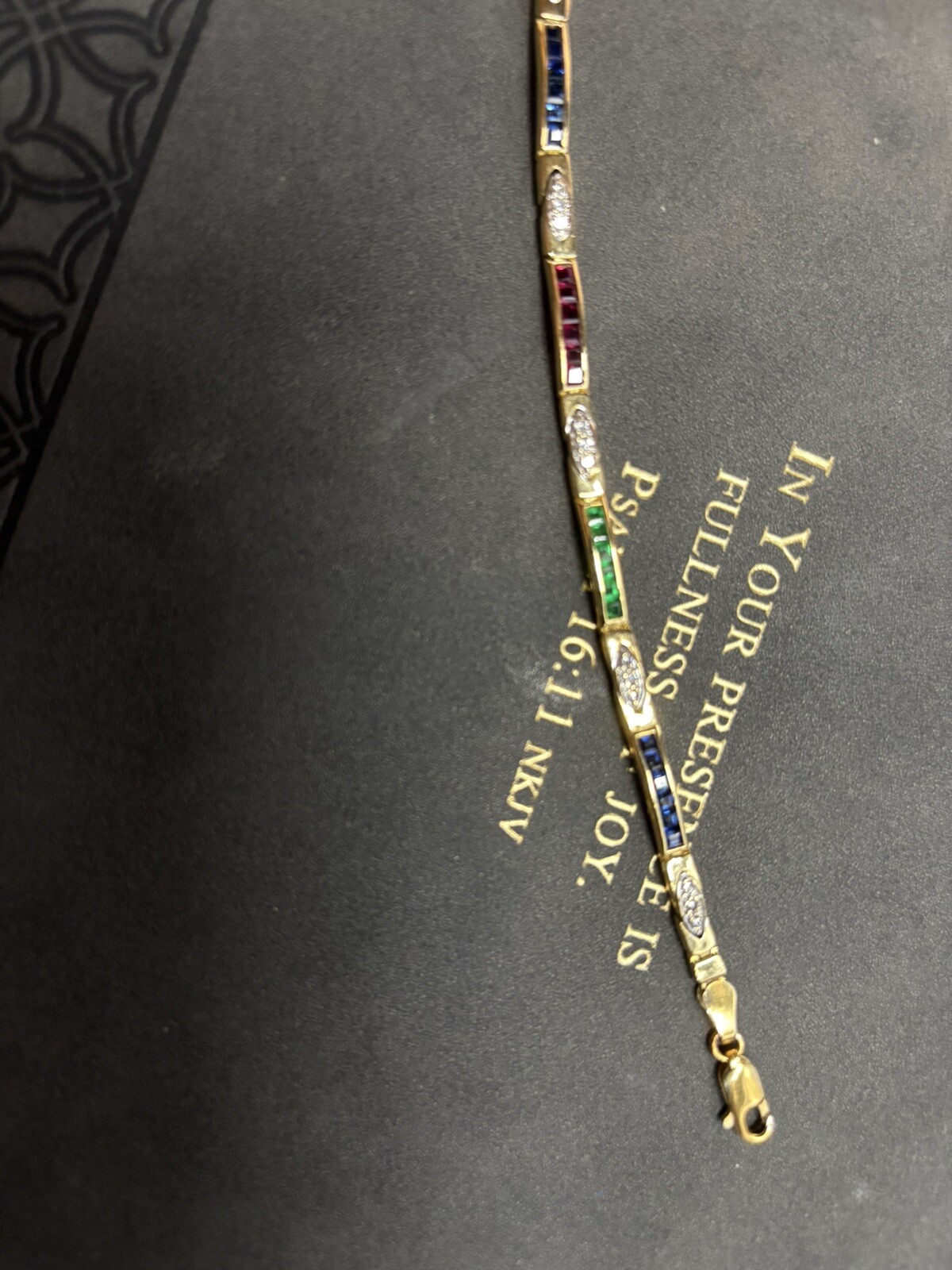 LeVian 18kt Tennis Bracelet W/ Rubies, Sapphires, Eme… - Gem