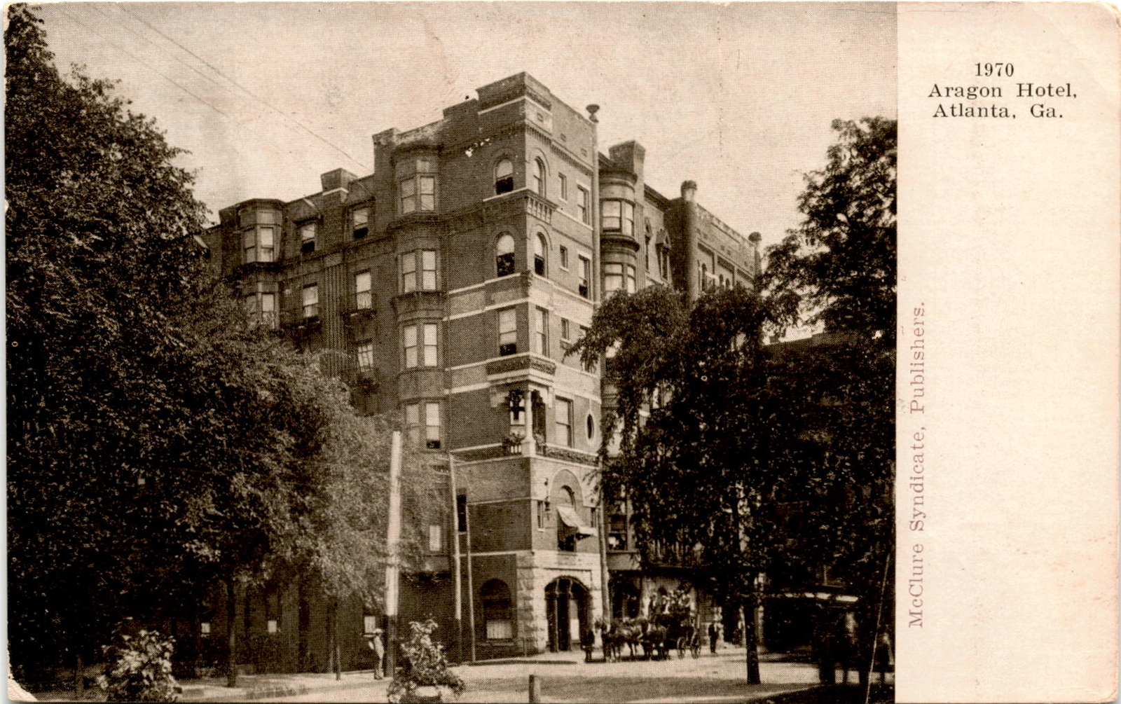 McClure Syndicate Publishers 1970 Aragon Hotel Atlanta Ga Postcard | eBay