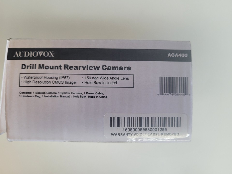 AUDIOVOX #ACA400 Drill Mount Rearview Camera, NEW | eBay