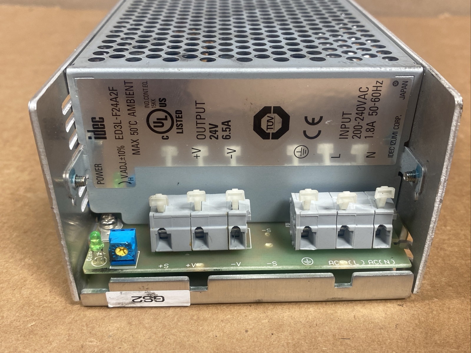 IDEC ED3L-E24A2F POWER SUPPLY 24VDC 6.5A Output 200-240VAC 1.8A Input ...