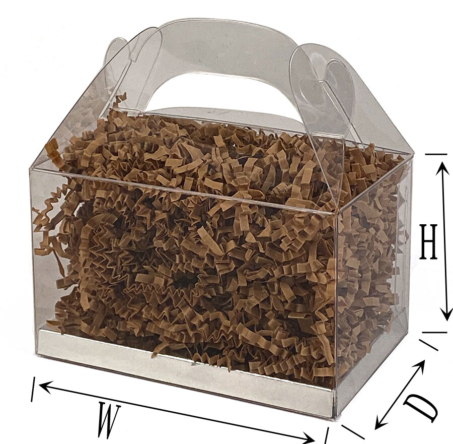 24-144~Clear Plastic APET Handle Top Automatic Bottom Boxes with Color ...