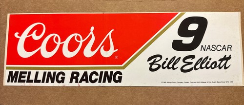 Vintage 1985 Bill Elliott #9 Coors Winston Cup NASCAR Bumper Sticker ...