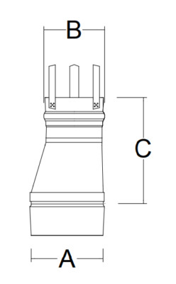 Heat Fab 9876 Saf-T Vent EZ Seal - 8" Diameter to 6" Diameter Reducer ...