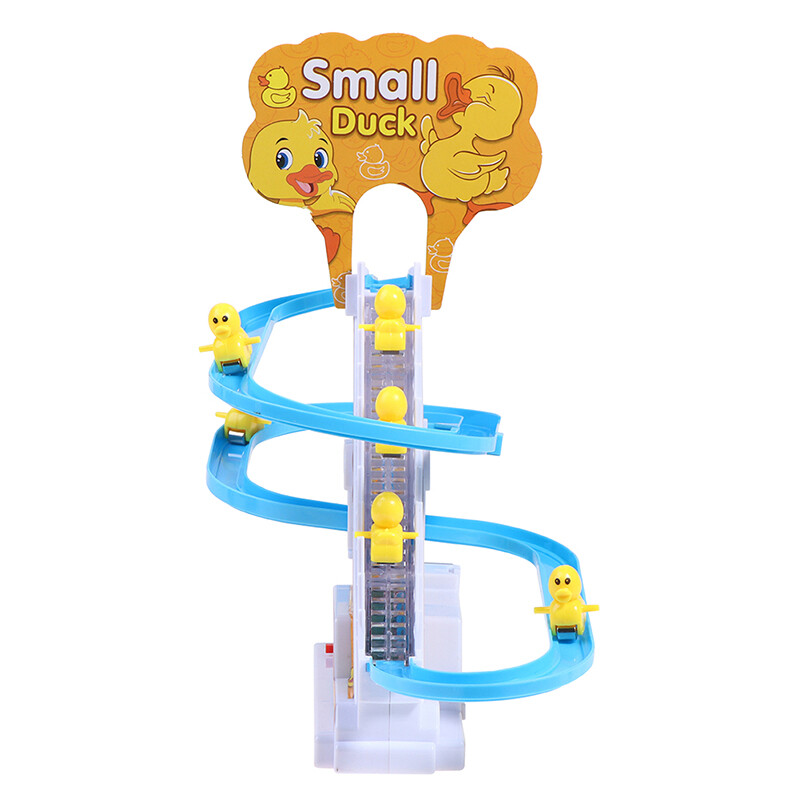 Baby Electric Duck Track Slide Toys Duck Climbing Stairs Lights Musical ...