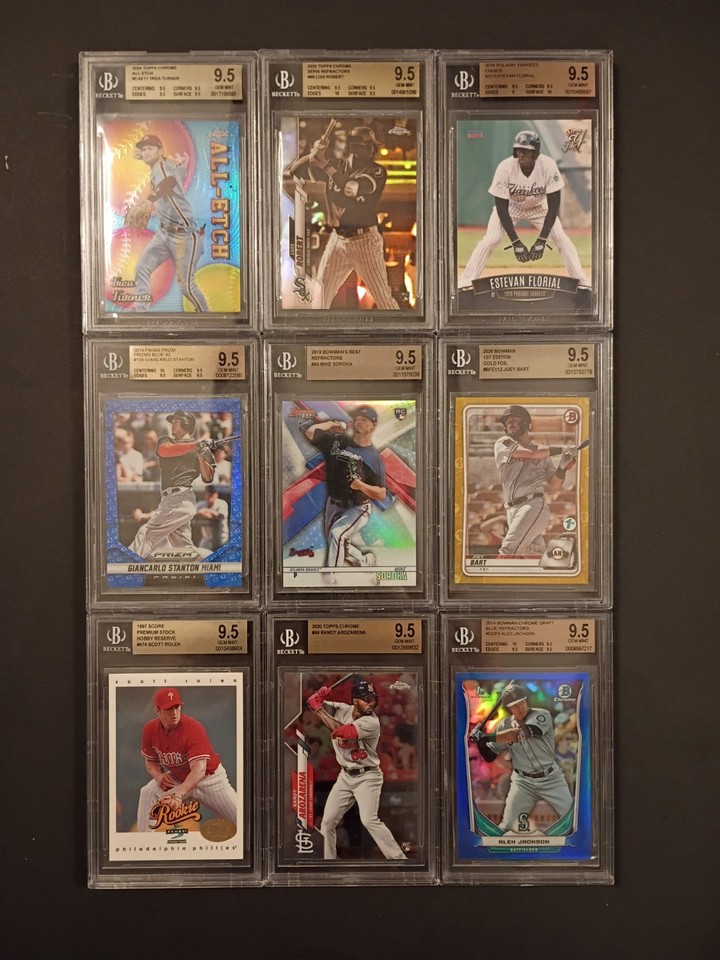 Huge MLB Card Lot BGS 9.5 Barry Bonds Derek Jeter Mike Trout Mint ...