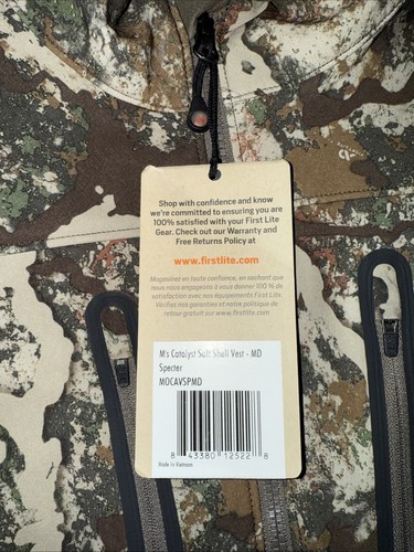 FIRST LITE *NEW WITH TAGS* Catalyst Soft Shell Vest | eBay