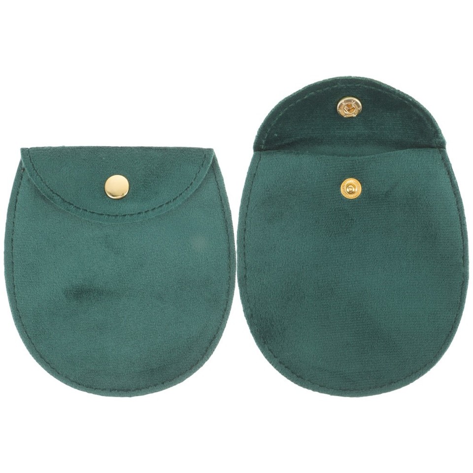 2pcs Pocket Watch Storage Bag Green Soft Case for Jewelry Protection ...
