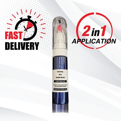 TOYOTA 8T5 DARK BLUE TOUCH UP PAINT PEN/BRUSH FOR SCRATCH REPAIR BODY ...