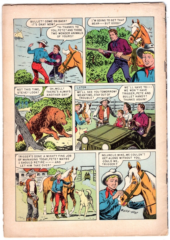 Roy Rogers' TRIGGER #13 1954 DELL Golden Age Western Horse Comic Book ...