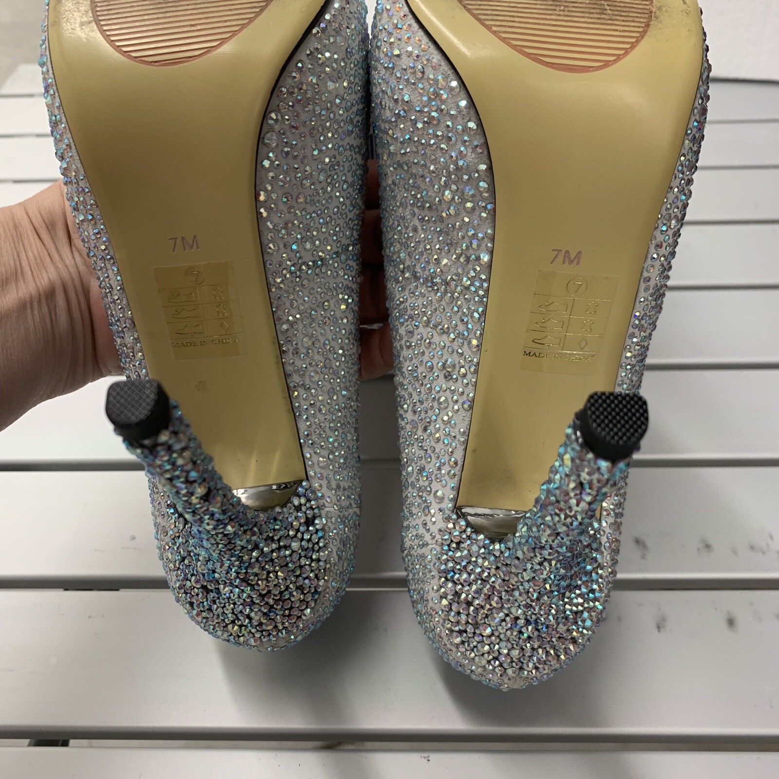 Pleaser Prestige-20 white suede platform stiletto heels pumps ...