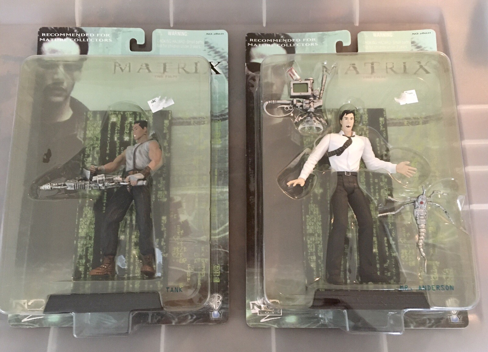 The Matrix Neo/Mr Anderson +Tank Figures N2 Toys Warner Bros Sealed New ...
