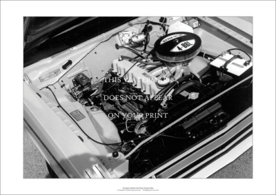 Chrysler Valiant VG Pacer A3 Art Print – Hemi Engine Bay – 42 x 29 cm ...