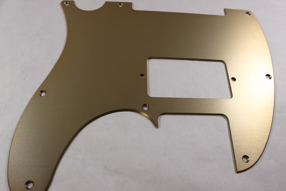Brushed Gold Anodized Aluminum Humbucking Tele Pickguard Fits Fender ...