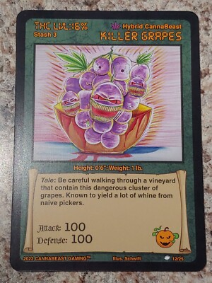 Killer Grapes Cannabeast Gaming 2022 High Spirits Non Holo 12/25 ...