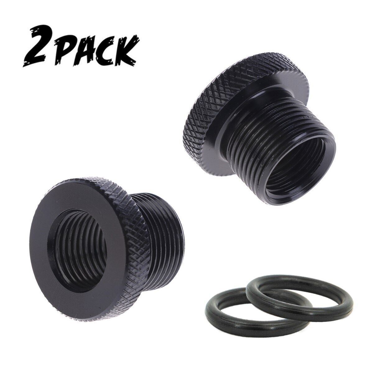 Upgraded 2 Pack Steel Thread Adapter 1/2x28 to 5/8x24 With Crush Washer ...
