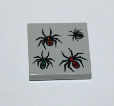 Lego Harry Potter OldGray Tile 2x2 with 4 Spiders ref 3068bpb0005 set ...