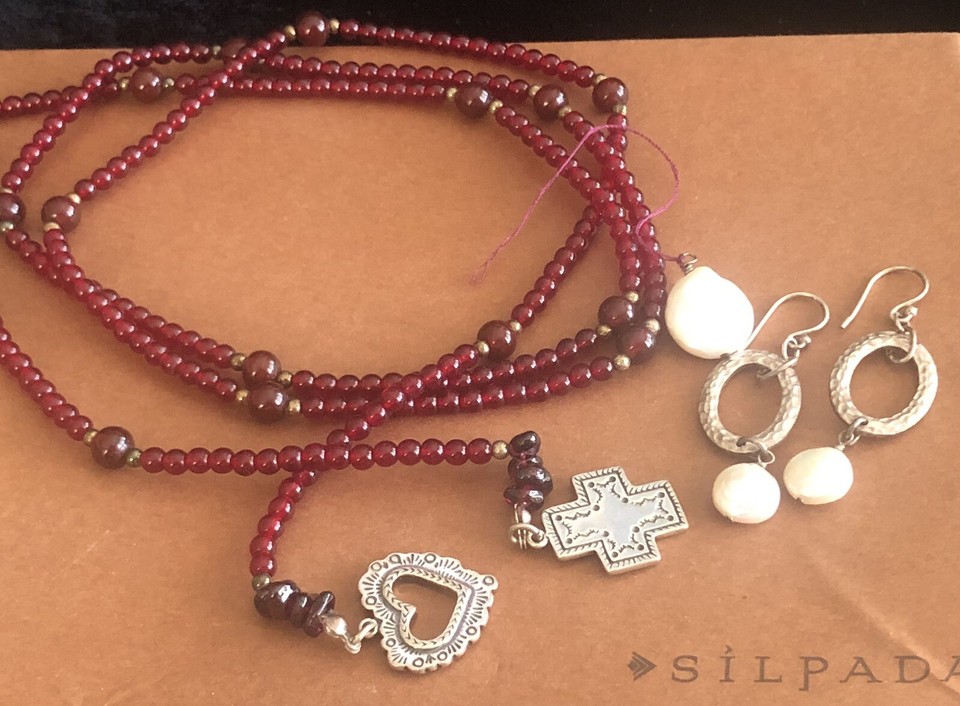 Vintage Group 925 Silpada Necklace And Earrings Comes With Silpada Box ...