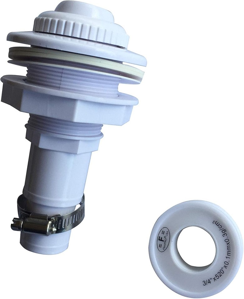 Effortless Above Ground Pool Return Jet Kit – Gaskets, Adapters & Clamp ...