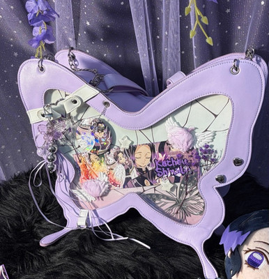 Demon Slayer Kochou Shinobu Itabag Butterfly Backpack Girl's Crossbody ...