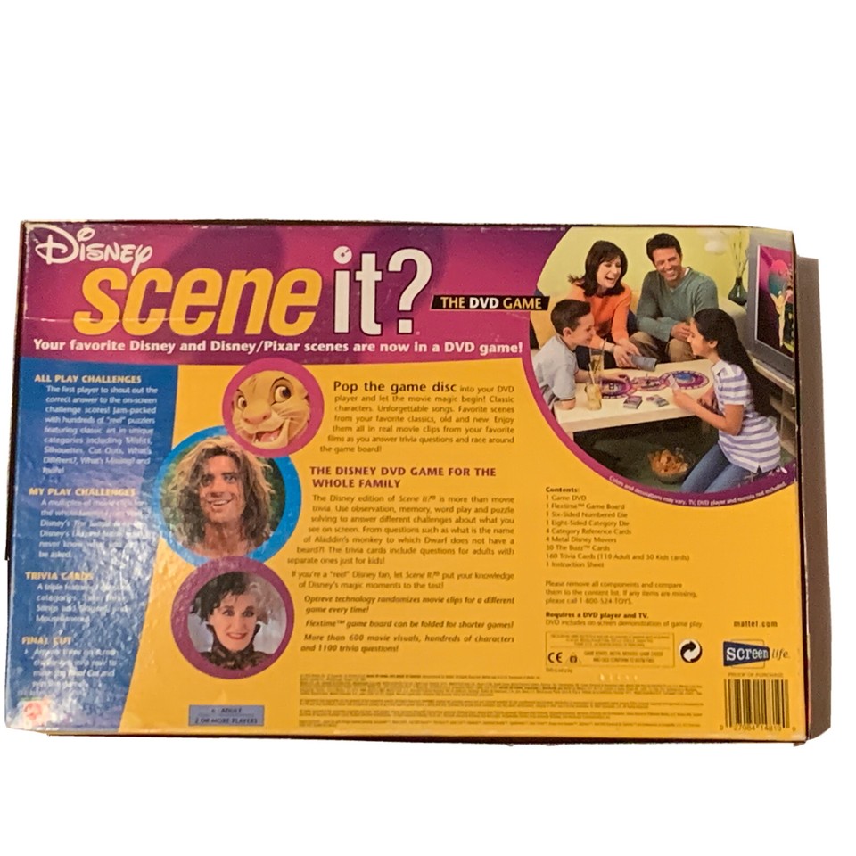 Disney Scene It? DVD Board Game by Mattel - 2004 Edition - 100% ...