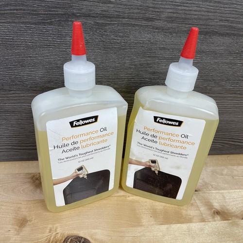 Lot Of 2 Fellowes Performance Shredder Oil, 12 oz. Bottle CRC35250 New ...