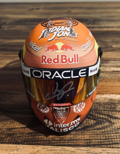 SERGIO PEREZ Signed Red Bull Disney 1:2 Scale Racing Mini Helmet ...