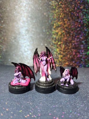 Hand Painted Reaper Bones 3 Demonic Temptation Succubi Miniatures | eBay