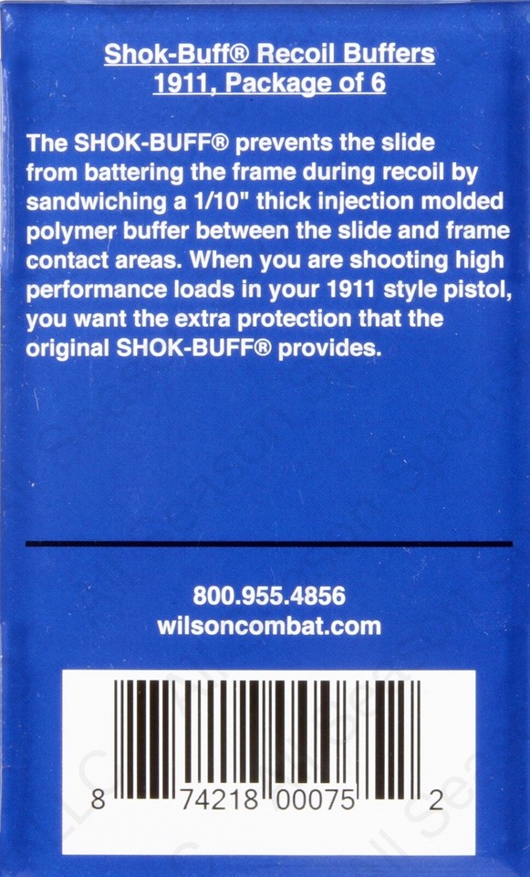 Wilson Combat Shok-Buff Recoil Buffers For 1911 Government, Pack of 6 ...