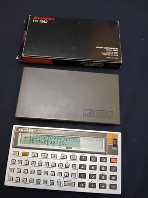 sharp pocket computer pc-1262 vintage rare, working, collectible | eBay