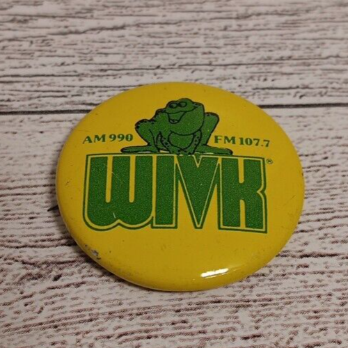 Vintage WIVK Frog Radio FM 107.7 Button pin pinback collectable ...