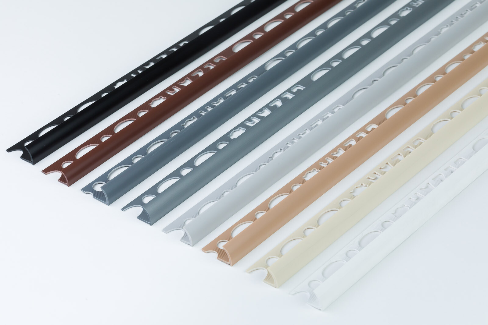 Tile Trims Round Edge PVC 8mm - 10mm - lengthVARIOUS COLOURS - 2.5 ...