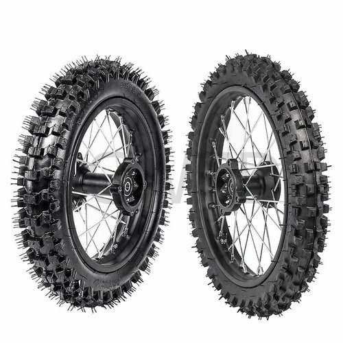 Dirt Pit Bike 14 inch+12 inch Wheels Front 60/100-14 Rear 80/100-12 ...